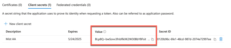 Microsoft Azure AD/Entra ID Integration - Mist