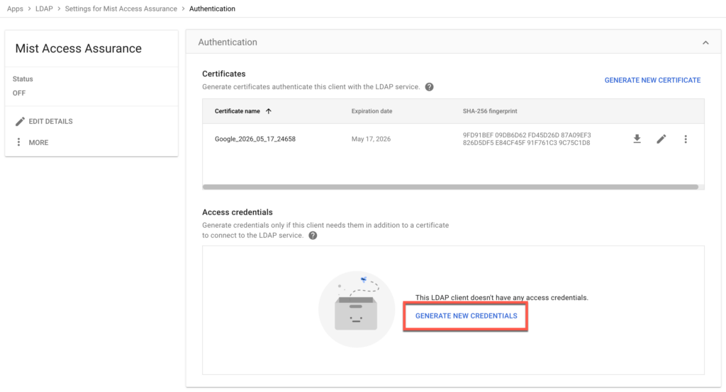 Google Workspace Integration - Mist