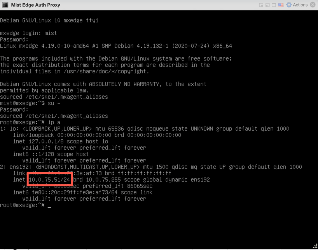 Mist Auth Proxy - Mist Edge VM Installation - Mist