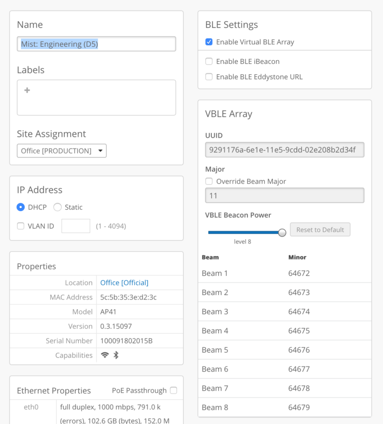Where is BLE Controlled? - Mist