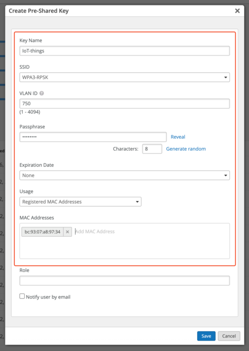 Access Assurance - WPA3 RADIUS PSK - Mist
