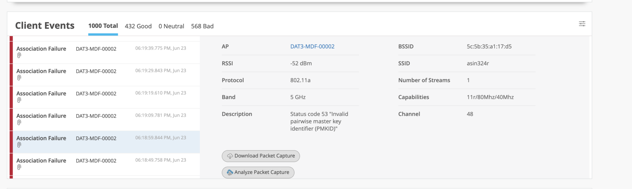 Dynamic Packet Captures - Mist