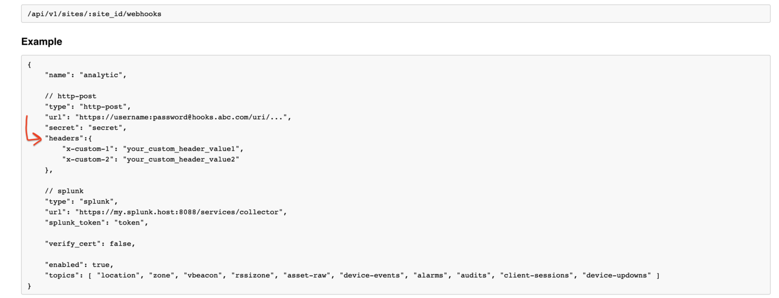 Custom HTTP Headers Authentication for Webhooks - Mist