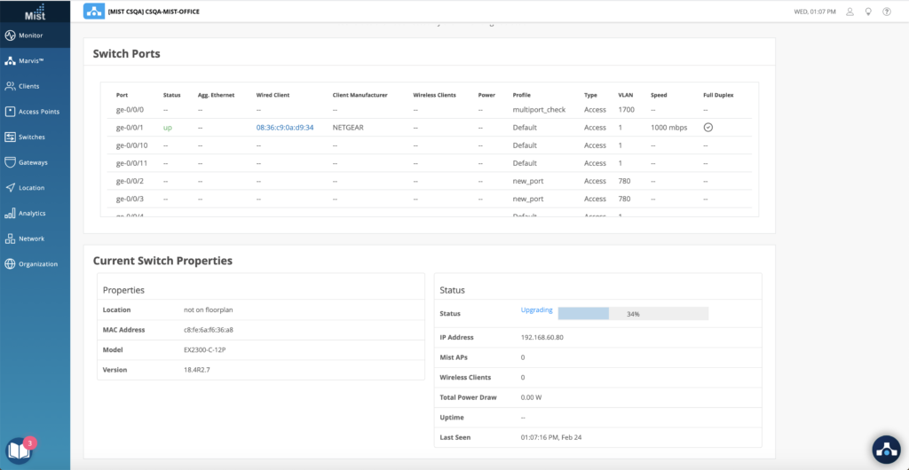 Switch Upgrade - Mist