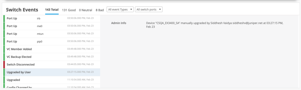 Switch Upgrade - Mist