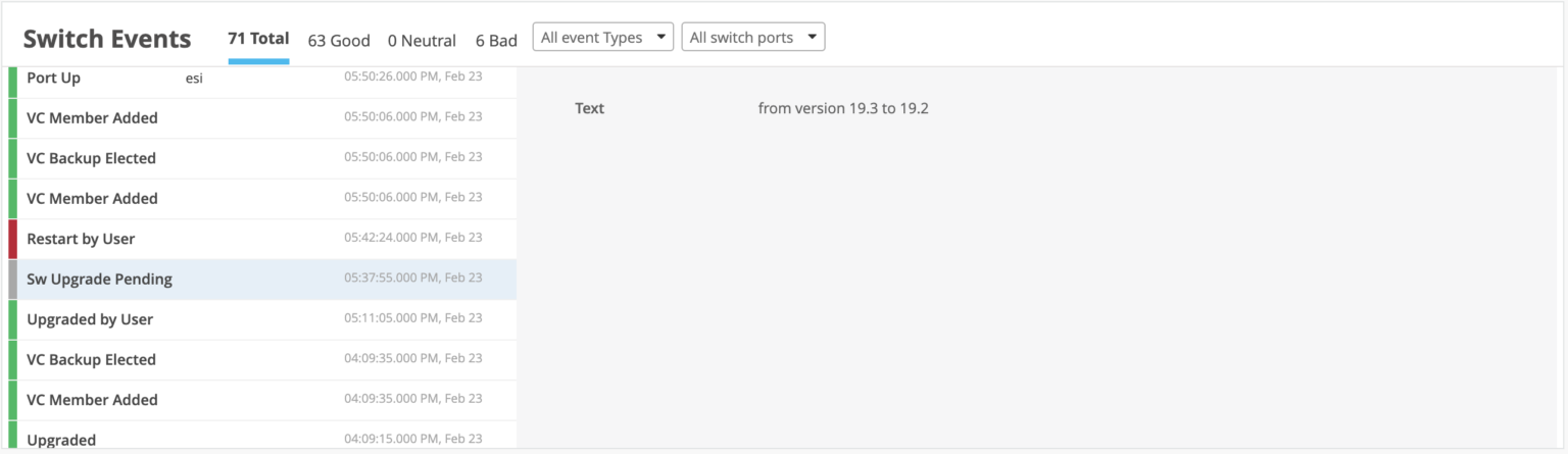 Switch Upgrade - Mist