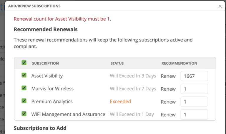 Subscriptions and Activations - Mist