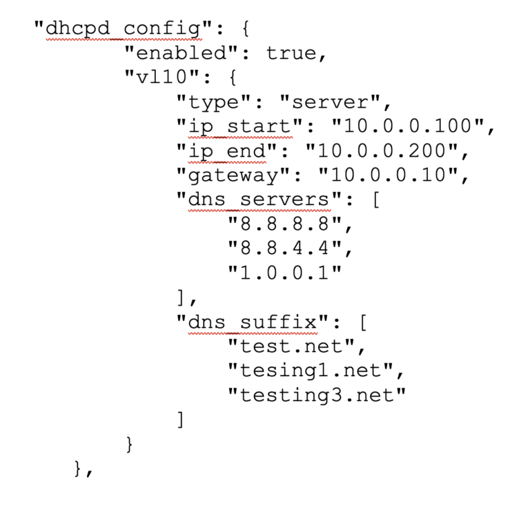 DHCP Server/Relay Configuration for Managed Switch. - Mist