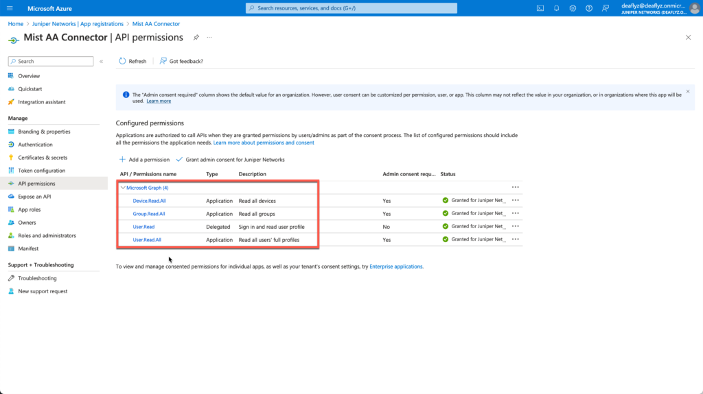 Microsoft Azure AD/Entra ID Integration - Mist