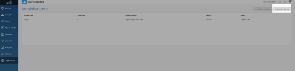 Create a Mist Account and Organization - Mist