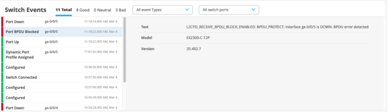 STP Edge Port / BPDU Guard - Mist