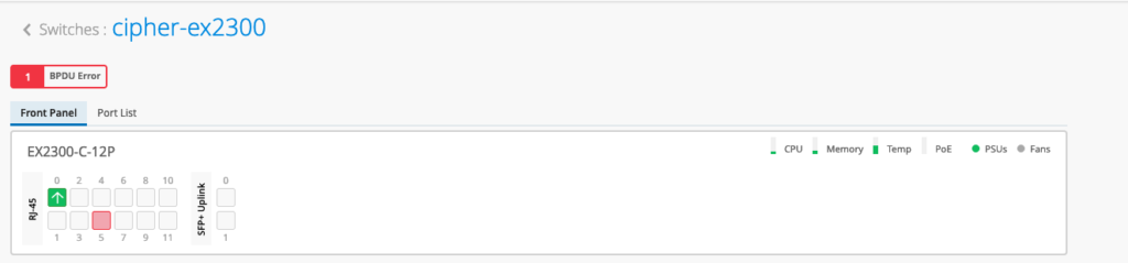 STP Edge Port / BPDU Guard - Mist