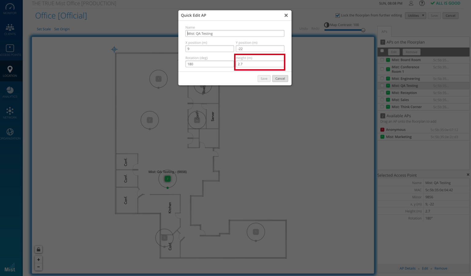 Location Deployment Guide - Mist