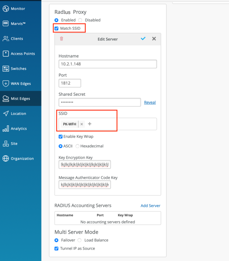 Mist Edge Radius Proxy Configuration Guide - Mist