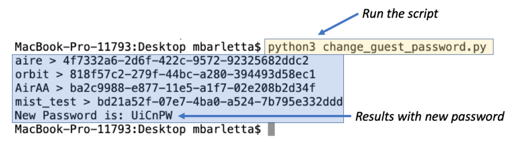 Lets create a new random password for the guest portal - Mist