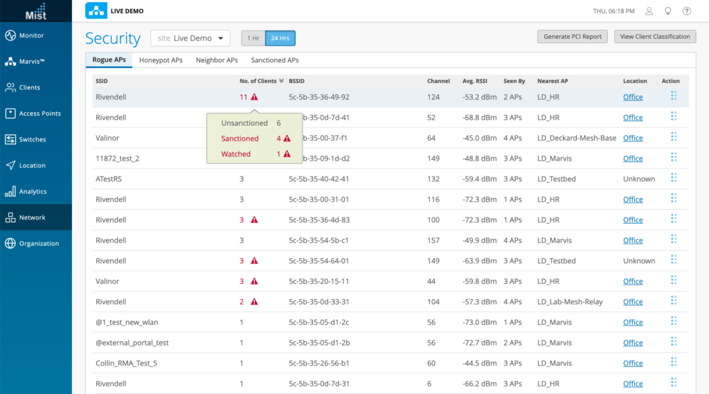 Rogue Clients Detection - Mist