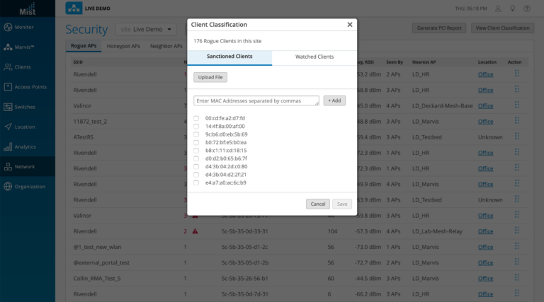 Rogue Clients Detection - Mist